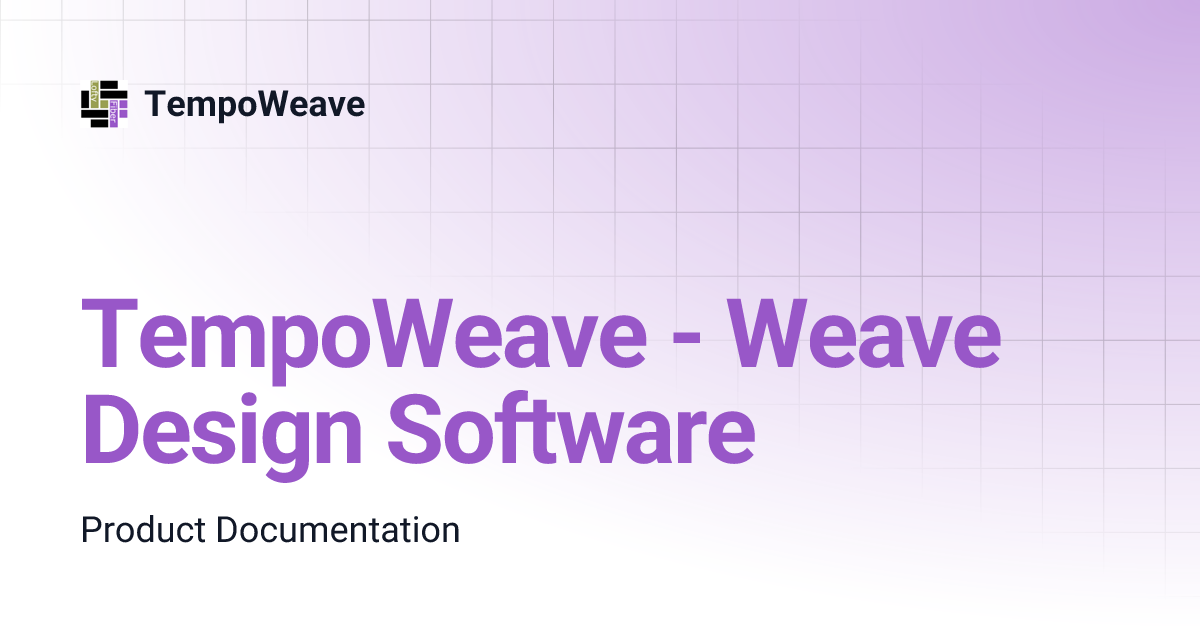 TempoWeave - Weave Design Software | TempoWeave